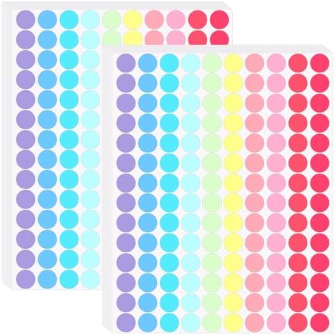 Amazon.com : Colored Dot Stickers, 2800 Pcs 3/4 Inch Multicolor Self ...