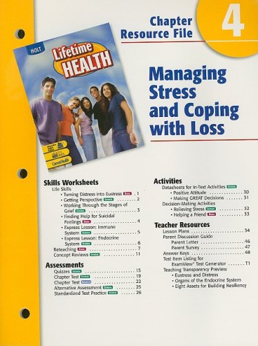 Holt Lifetime Health Chapter 4 Resource File: Managing Stress and ...
