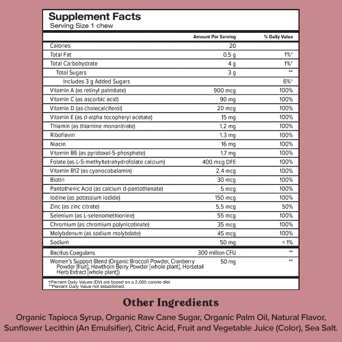 Chewsy Women’s Multivitamin Chews, Immune & Energy Support, Vitamins C ...