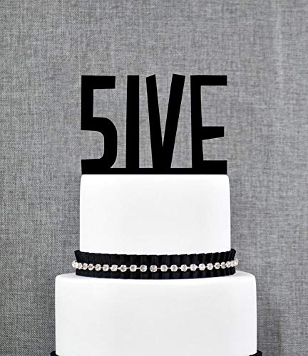 Buy Cute 5th Birthday Cake Topper, Fifth Birthday Cake Topper, 5 Year ...