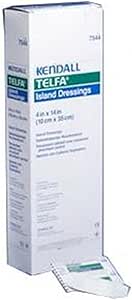 Amazon.com: Kendall Healthcare Telfa Adhesive Island Dressing 4" W x 14" L (Box of 25 Each ...