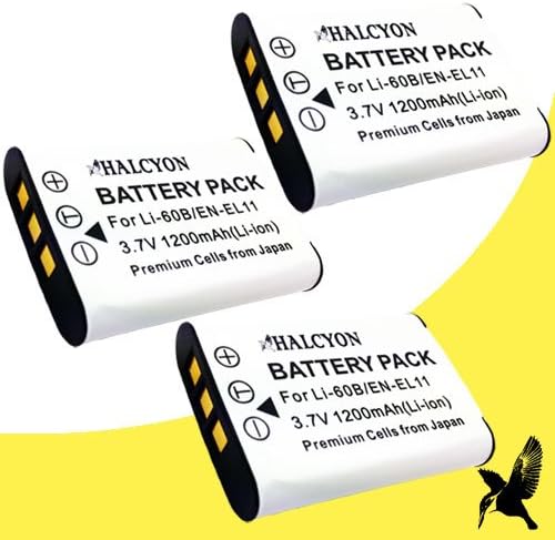 Amazon.com: Three Halcyon 1500 mAH Lithium Ion Replacement Battery for ...