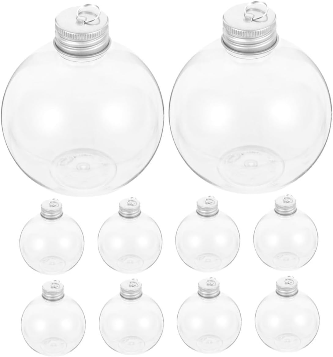 Amazon.com: RUNROTOO 10pcs Christmas Spherical Bottle Drink Containers ...