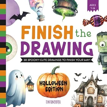 Finish the Drawing – Halloween Edition: A Children Book About Halloween ...