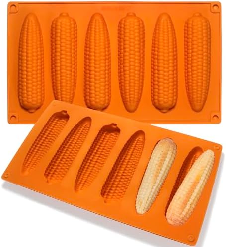 Amazon.com: Sidosir 2Pcs Corn Stick Mold Silicone for Baking, 6-Cavity ...