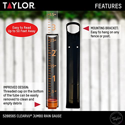 Snapklik.com : Taylor 5 Capacity Jumbo Rain Gauge