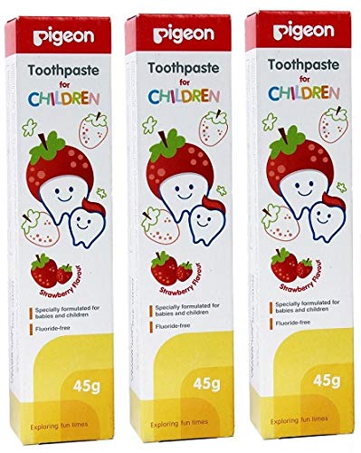 Pigeon Toothpaste for Children Strawberry Flavour(Pack of 3) : Amazon ...
