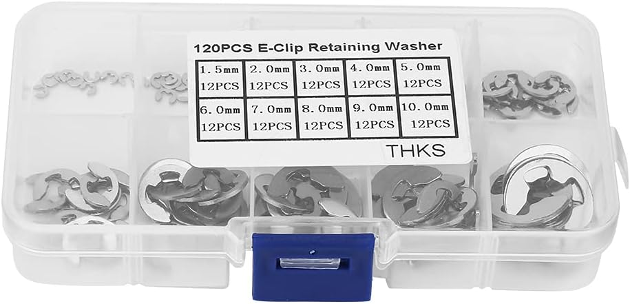 Amazon.com: AEDIKO 120pcs E-Clip Circlip External Retaining Clips ...