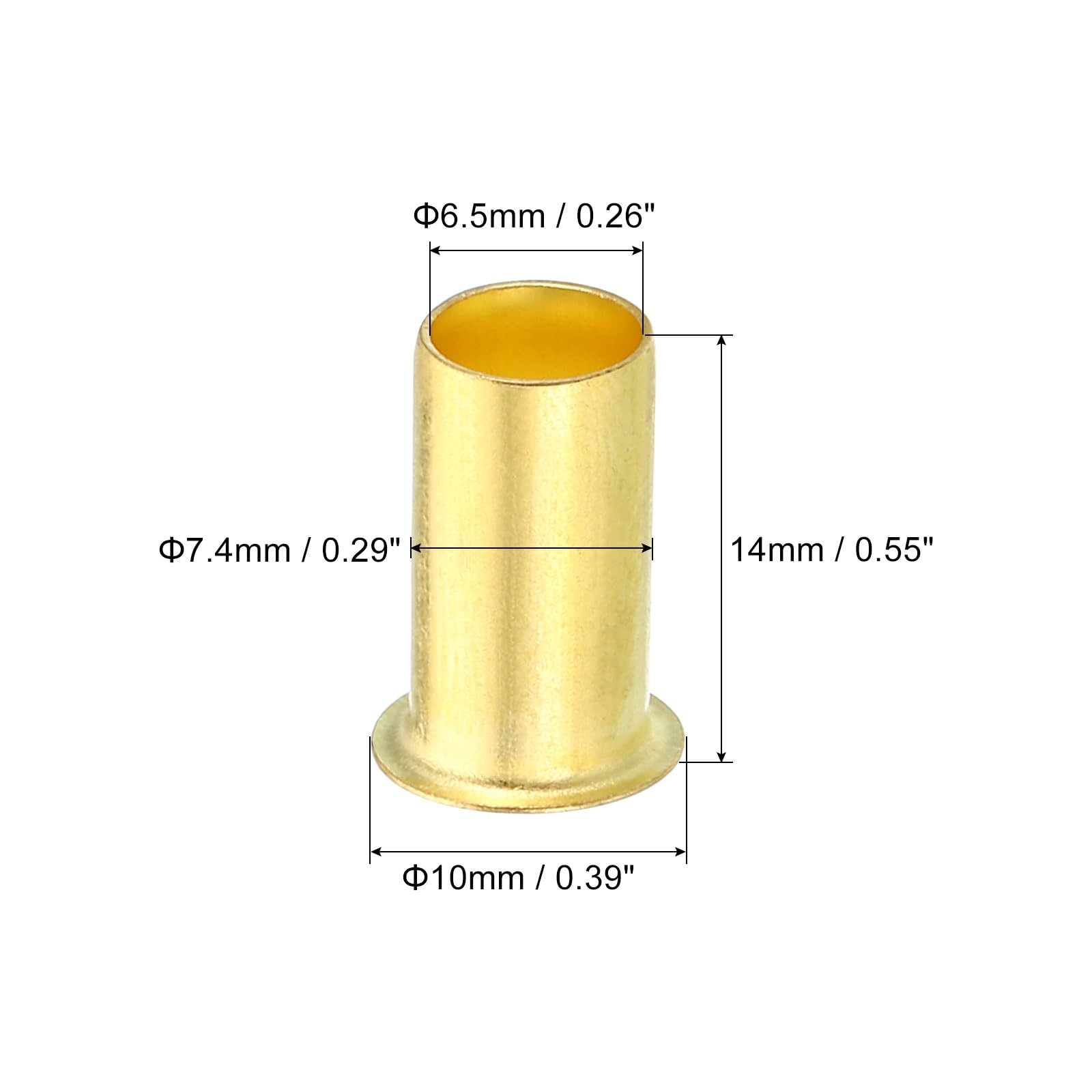 Snapklik.com : 7.4mm Tube OD Brass Compression Insert, 10 Pack Insert ...