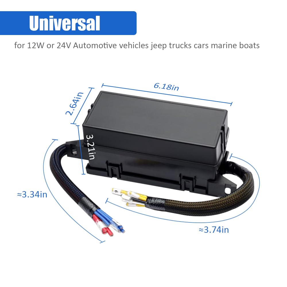 Snapklik.com : 12V Relay Box 11 Way 12 AWG Pre-Wired Waterproof Relay ...