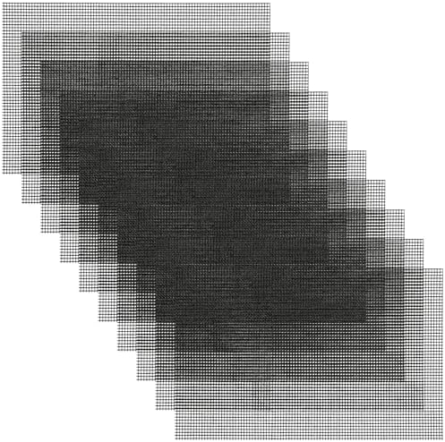 Mabor 10Pcs Square Plastic Mesh Sheet 30x20cm Plastic Black Canvas ...