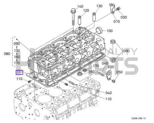 Kubota 1G790-03602 Junta de culata de repuesto para tractor : Amazon ...
