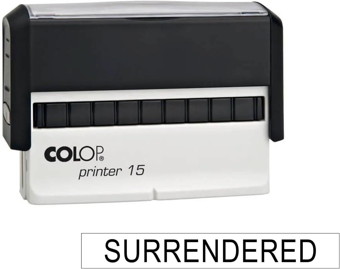 Amazon.com: Surrendered Self Inking Rectangle Stamp – 1/4" H x 2-1/4" L ...