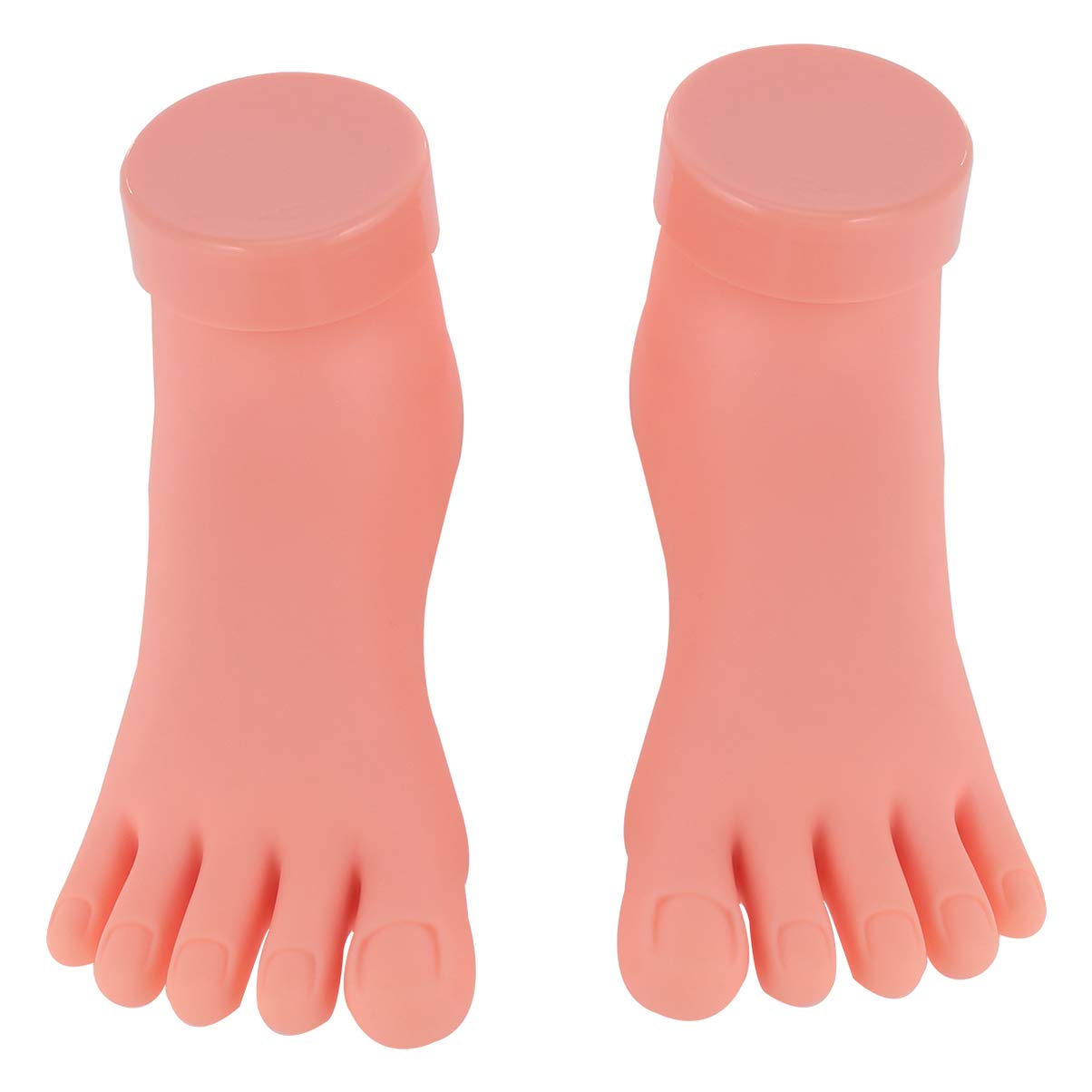 Lurrose Mannequin 2 Pcs Plastic Foot Model Tools Nail Art Practice Foot ...