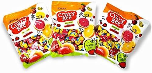 Amazon.com : ROSHEN Crazy Bee Jelly Candy with Fruity Filling, Made 6 Fruit Juices, 7.1oz ...