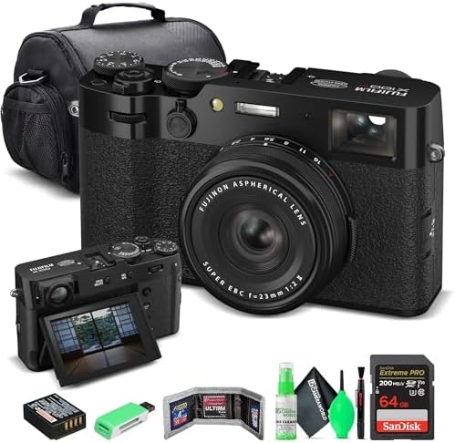 Amazon.com : FUJIFILM X100VI Digital Camera (Black) (16821913) + 64GB ...