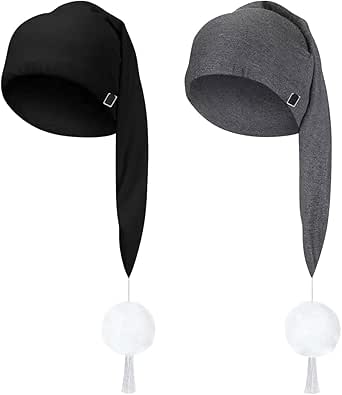 ZUYYON 2 Pcs Sleeping Nightcap for Men Women Adjustable Stocking ...