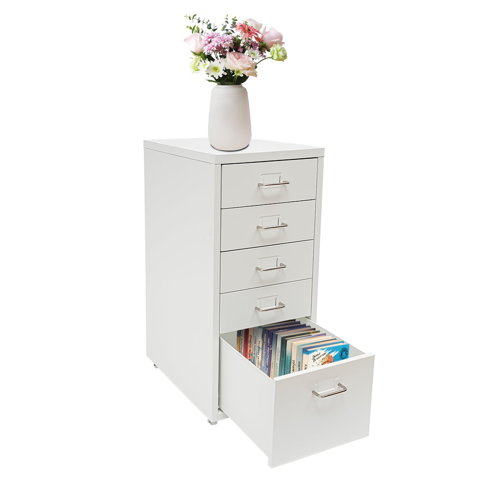 Amazon.com: 5 Drawers Vertical Metal File Cabinets, 27.1"H Storage ...