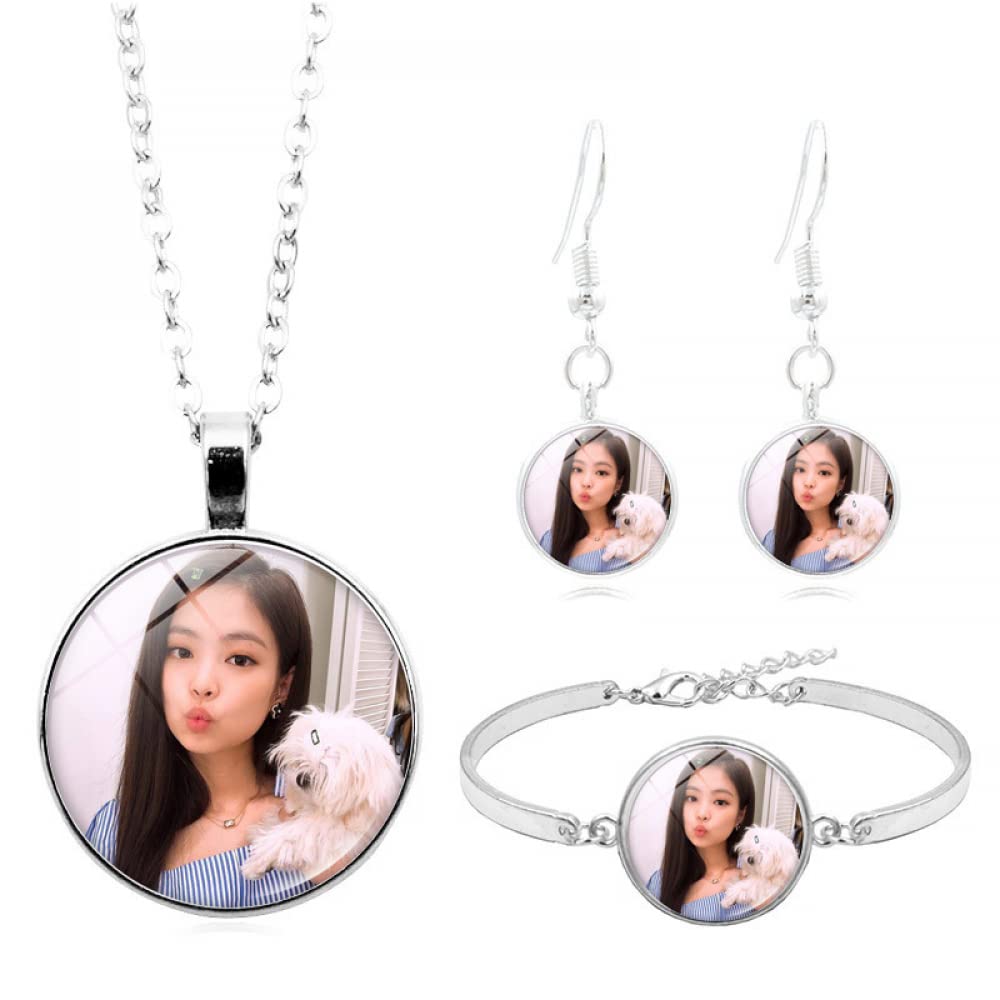 Buy Goodern Blackpink Gifts Set for Fans Blackpink Jennie Necklace ...