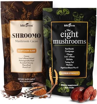 Amazon.com: KIKI Green 8 Mushrooms & Shroomo Powder Bundle ...