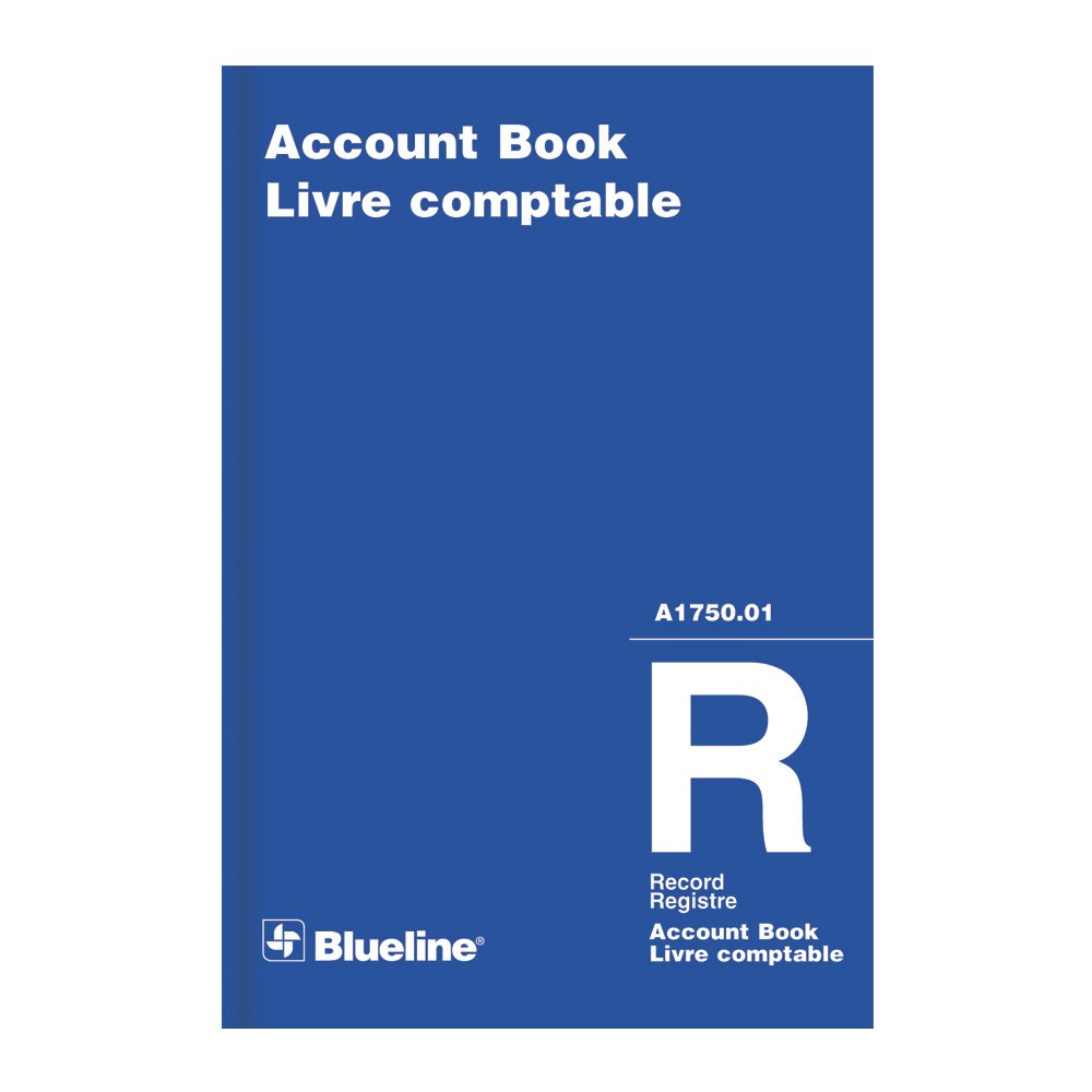 Blueline Account Book, Perfect Binding, Record, 100 Numbered Pages, 8-1 ...