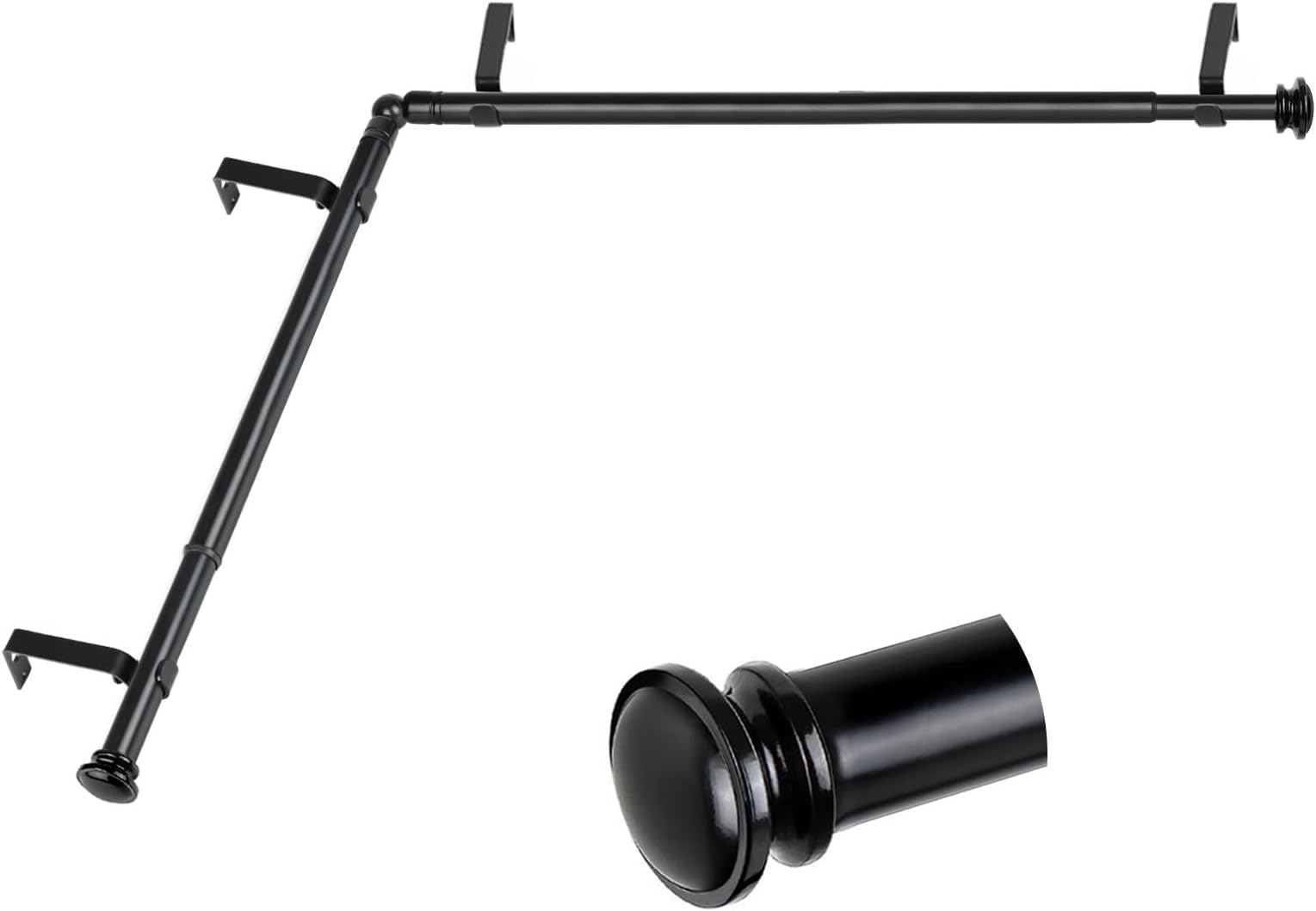 Amazon.com: Urbanest 1 1/8 inch Adjustable Corner Curtain Rod Connector ...