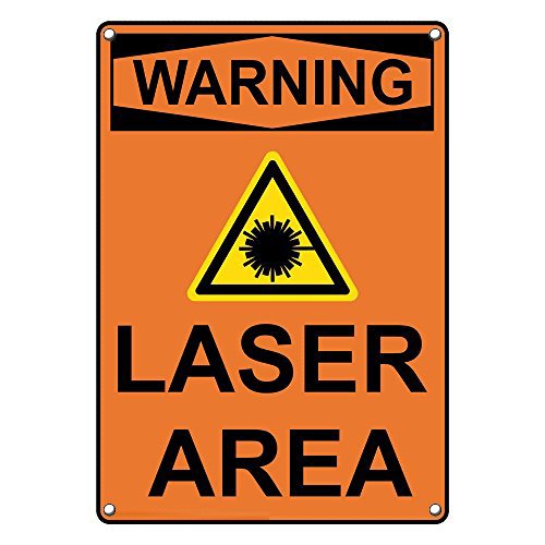 Weatherproof Plastic Vertical OSHA Warning Laser Area Sign with English ...