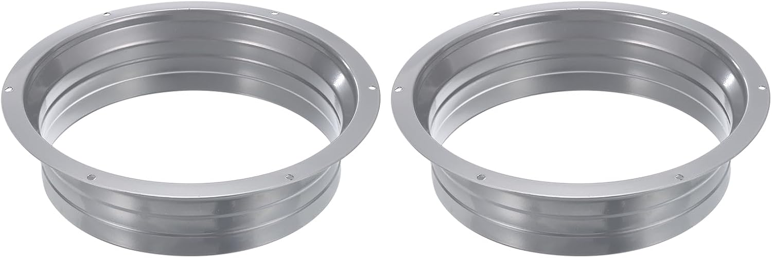 PATIKIL 8 Inch Duct Connector Flange, 2 Pcs Metal Fitting Straight Pipe ...