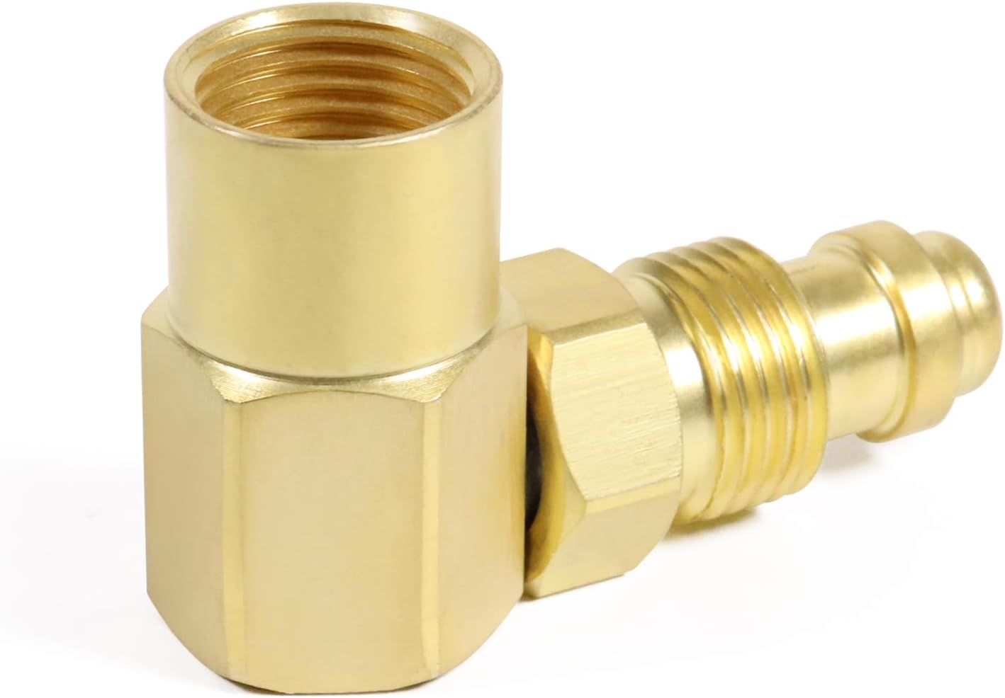 AW-407 / CGA 032 Nut/NIP-032 Body 90' Argon Welder Connector 90 Degrees ...