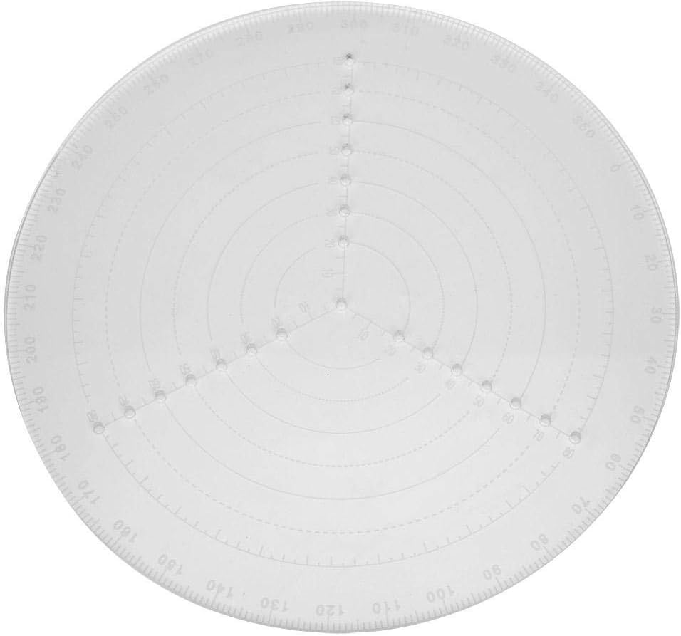 Buy 200mm Transparent Clear Acrylic Round Center Finder Compass for ...