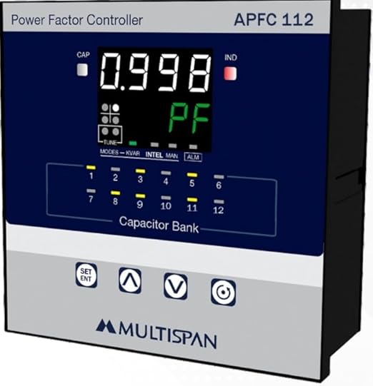 Multispan APFC-112 Automatic Power Factor Controller, 12 Stage Relay ...