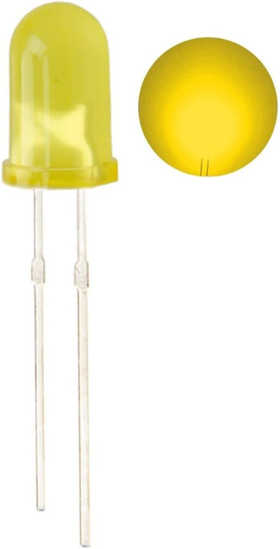 100pcs Ultra Bright 5mm LED Light Emitting Diode Diffused Yellow