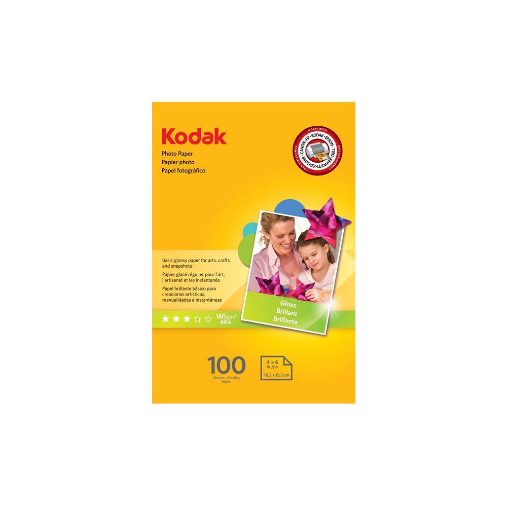 Kodak Photo Paper Gloss 6 5 Mil 4 X 6 100 Sheets Pack 1743327 kodak-photo-paper-gloss-6-5-mil-4-x-6-100-sheets-pack-1743327