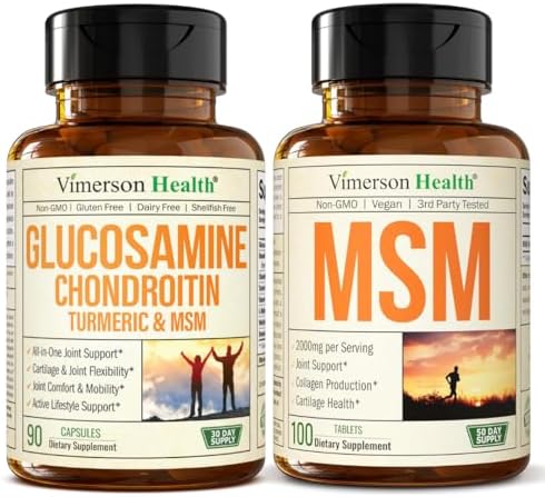 Amazon.com: Glucosamine Chondroitin MSM Joint Support Supplement & High ...