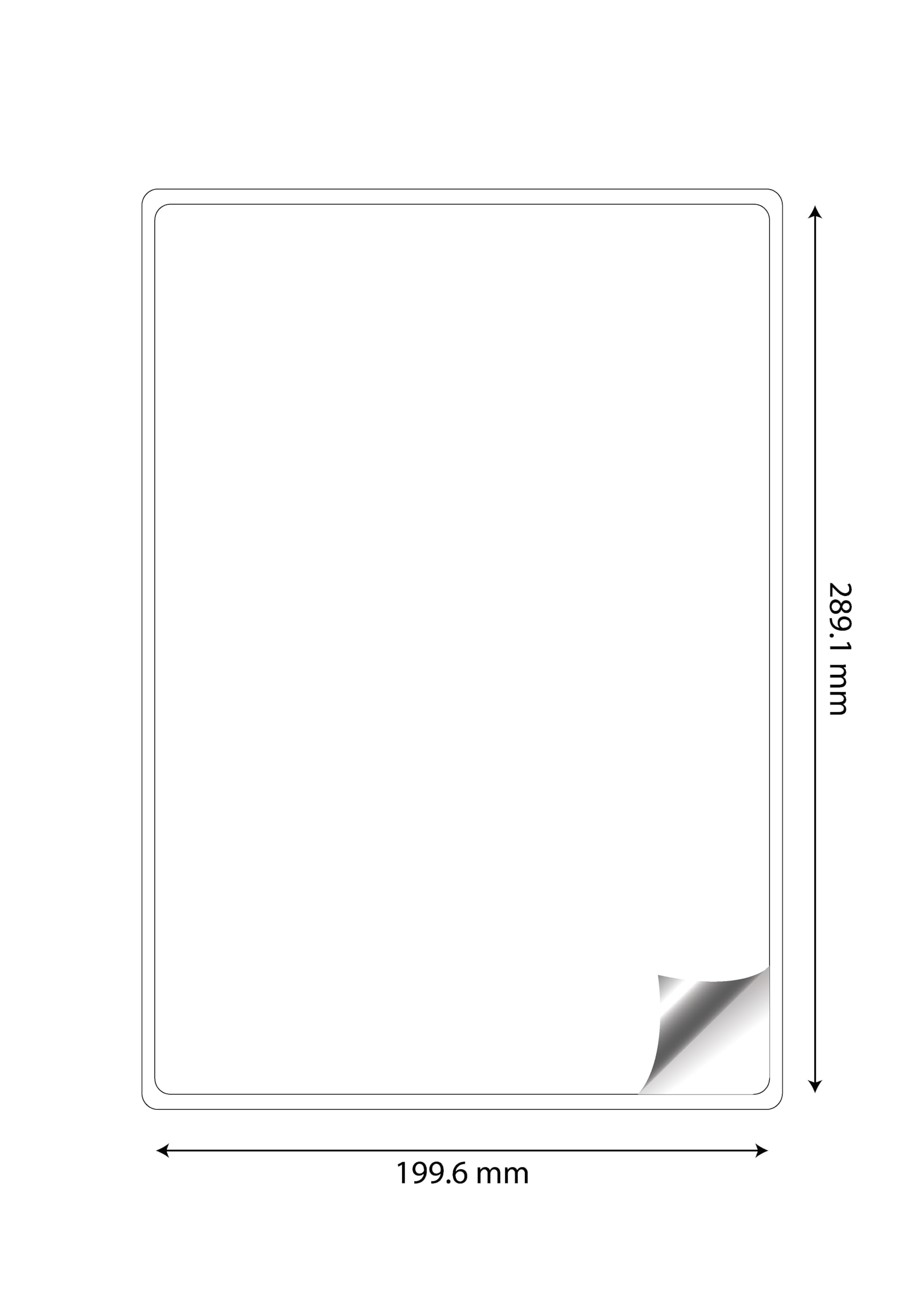 Labels Sheet, A4 Self Adhesive Address Labels Sticker Paper 1 Per Sheet ...