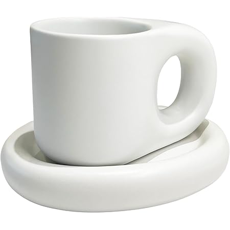 Amazon.com: Nordic Style Fat Handle Coffee Mug, Big Handle Ceramic Mug ...