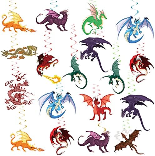Amazon.com: 36 Pcs Dragon Party Decorations, Dragon Birthday Party ...