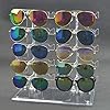 Amazon.com: Allpdesky Two Row Sunglasses Rack 10 Pairs Glasses Holder ...