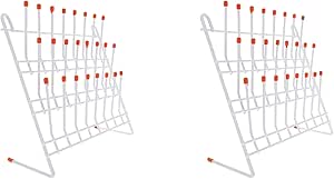 Amazon.com: Soaying 2X Lab Drying Rack 24 Pegs Lab Glassware Rack Wire ...
