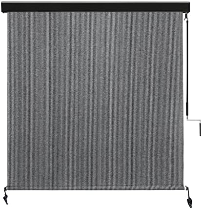Amazon.com : Shade&Beyond Outdoor Roller Shades 7' W x 6' H Gray Patio Roll Up Blinds with ...