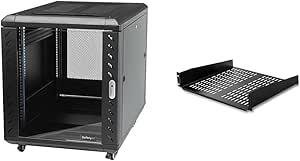Amazon.com: StarTech.com 15U Server Rack Cabinet with 2U Vented Rack ...