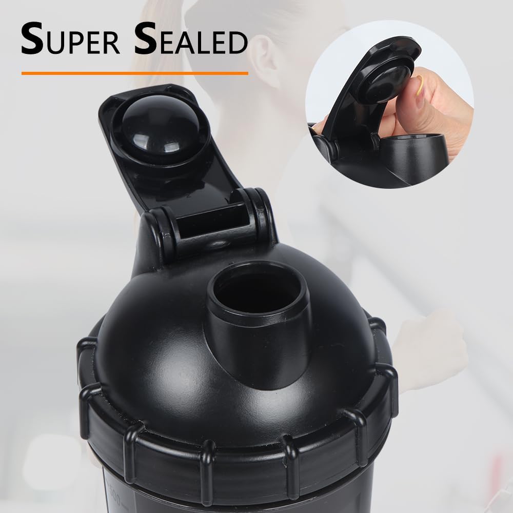 VIGIND Botella agitadora de proteínas botellas agitadoras de 18 onzas ...