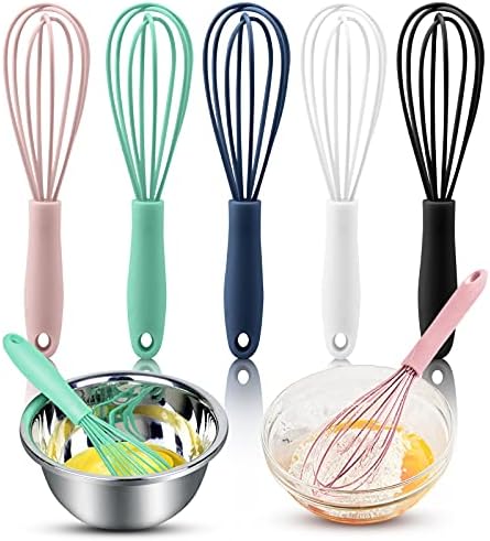 Amazon.com: 3 Pcs Premium Colorful Kitchen Mini Silicone Whisks - Mini ...