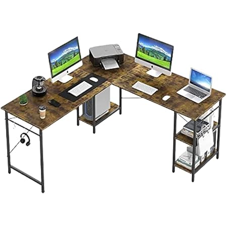 TEKAVO L Shaped Computer Office Table for Work from Home |Engineered ...