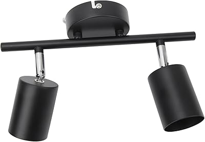 BoostArea LED 2 Light Track Lighting Kit, White 2 Way Ceiling Spot ...