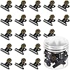 Amazon.com: 20 Pcs Metal Push Pin Clips 22mm for Bulletin Boards, Black ...