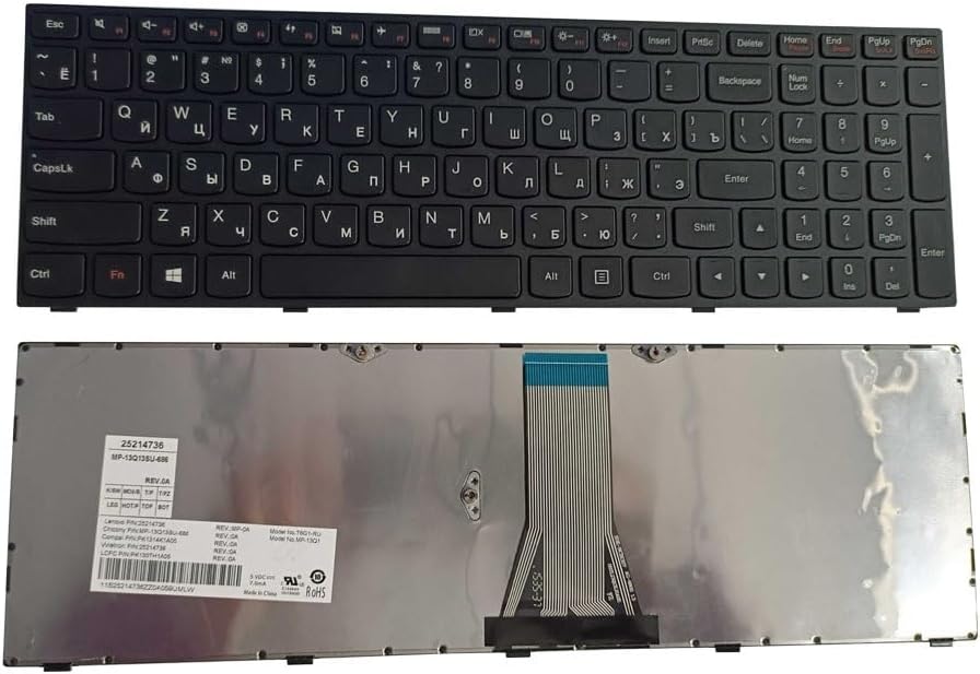 Amazon.com: YANHAO [Laptop Keyboard] New Russia for Lenovo G50 G50-70 ...