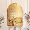 Amazon.com: SPEEDYORDERS Personalized Gold Mirror Wedding Welcome Sign ...