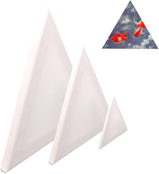 Amazon.com: Triangle White Canvas Board Stretched Canvas White Blank ...