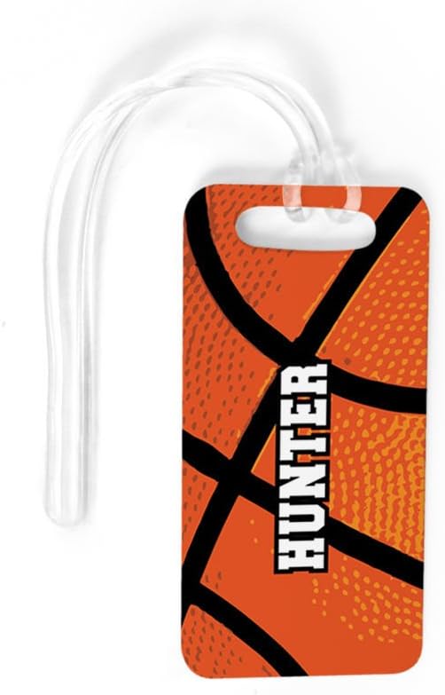 Amazon.com: ChalkTalkSPORTS Basketball Luggage Tag | Personalized ...